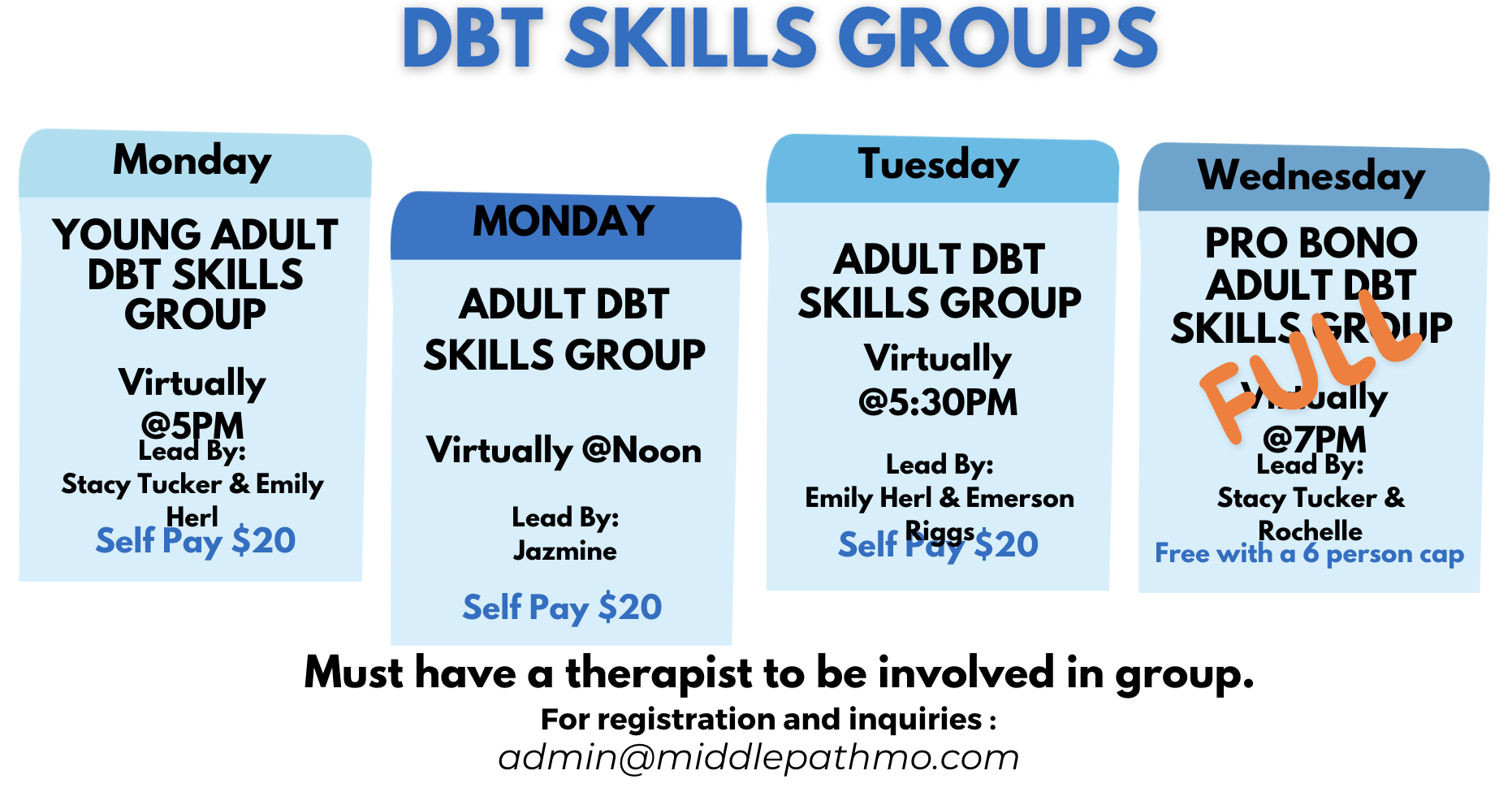 Virtual GROUP Options – Middle Path Counseling MO