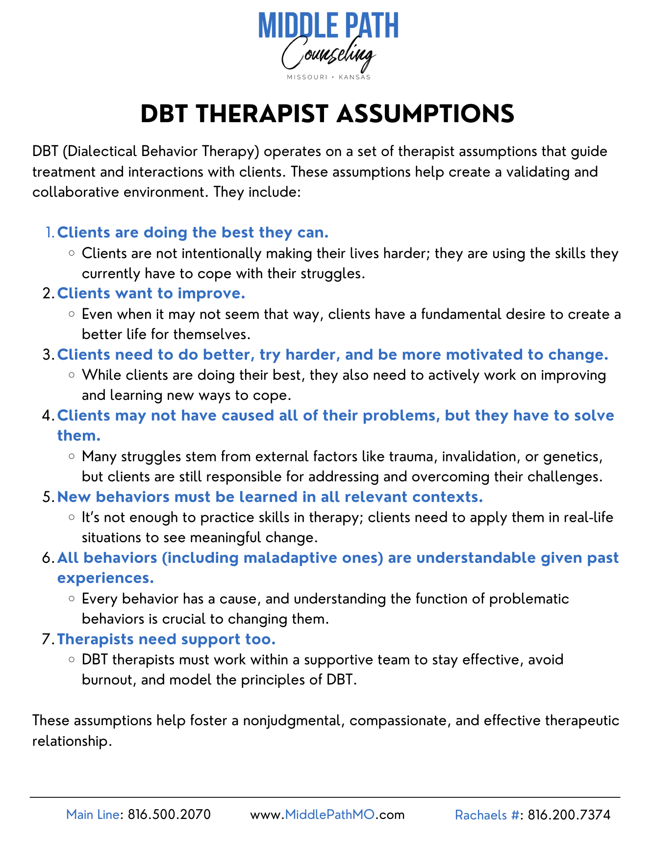 The 7 DBT Therapist Assumptions: What They Mean and Why They Matter at ...