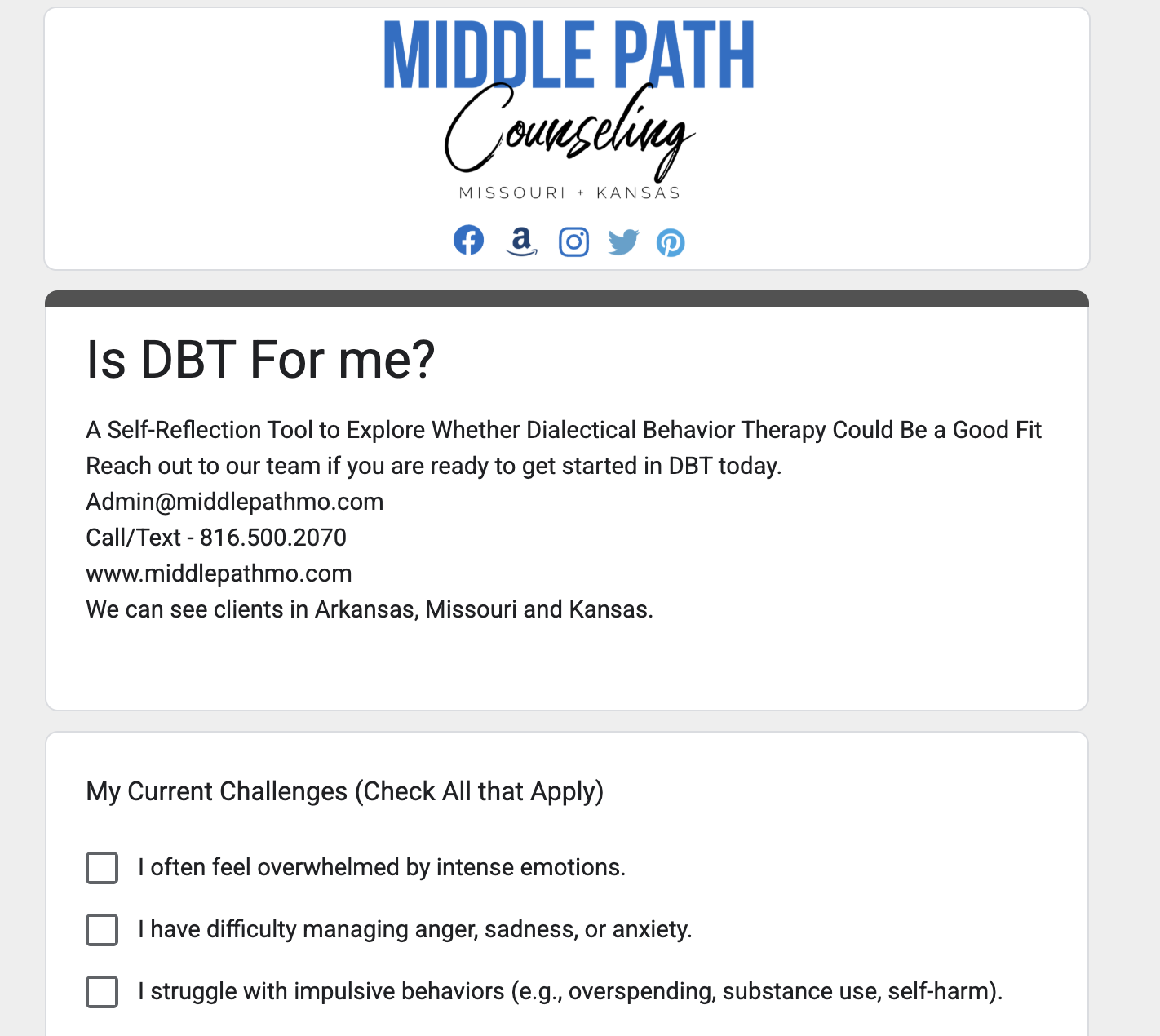Is DBT for me? – Middle Path Counseling MO