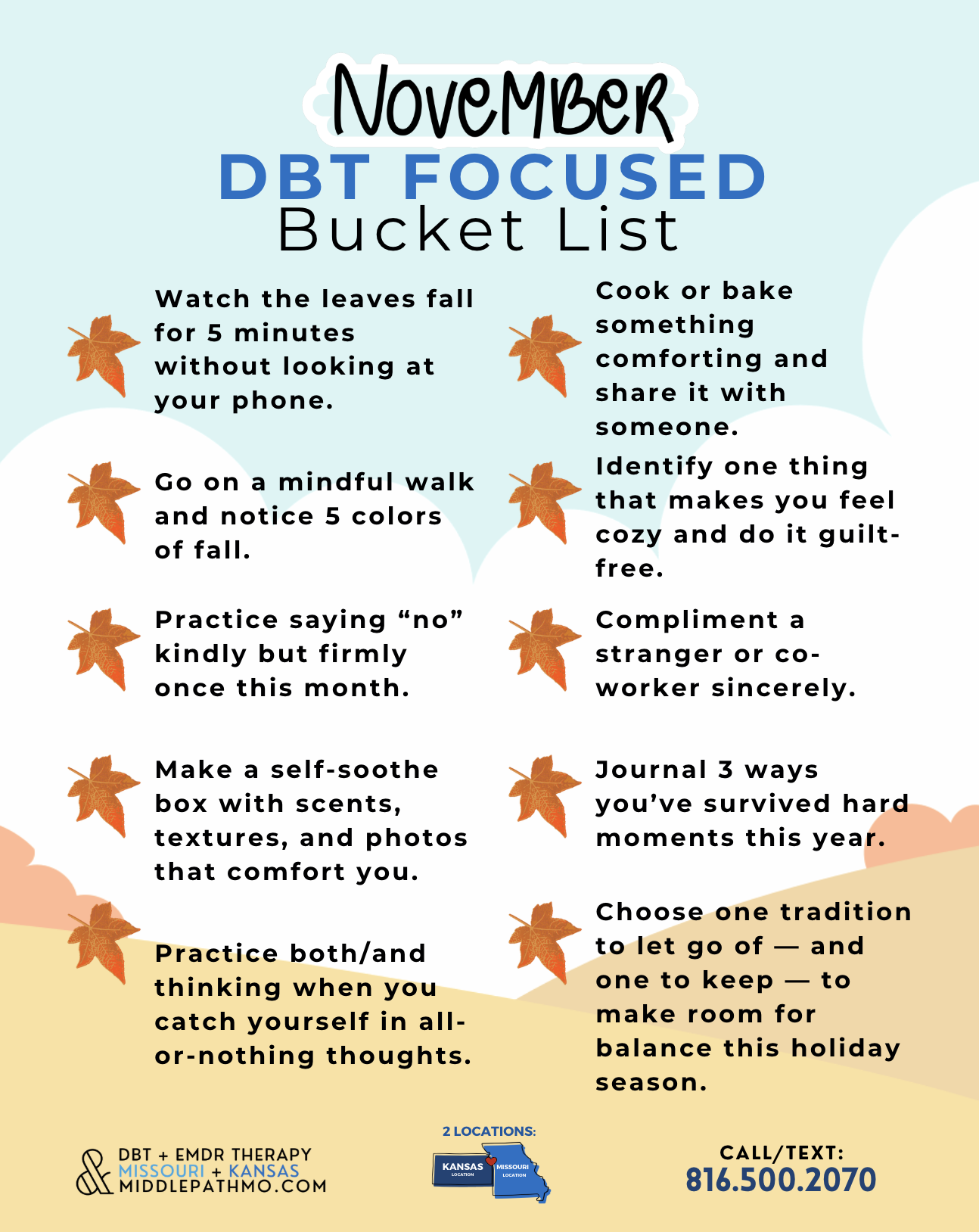 🍂 November DBT-Focused Bucket List: Mindful Ways to Welcome the Season ...